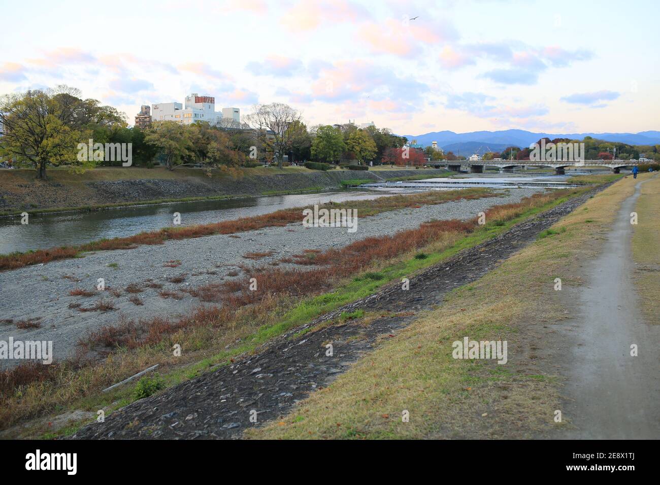 Kamo River, kyoto main river, one of famous river in japan Stock Photo ...