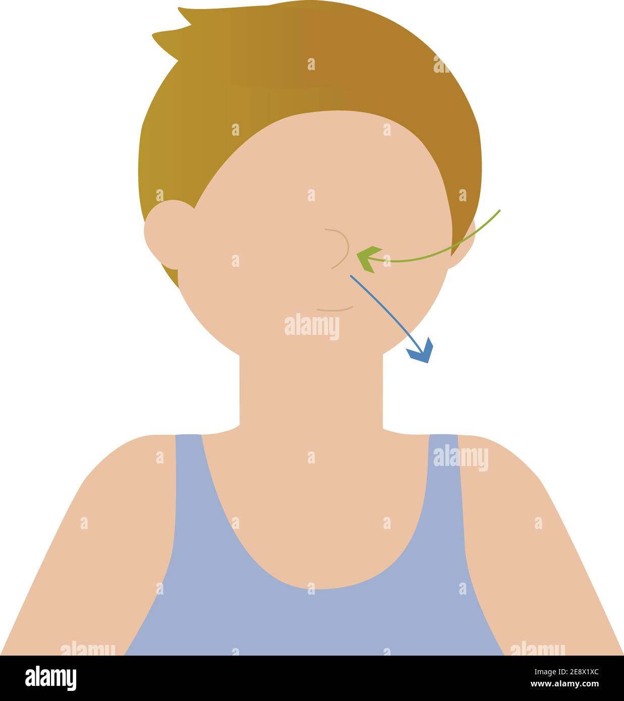 Woman doing breathing exercises - illustration Stock Vector Image & Art ...