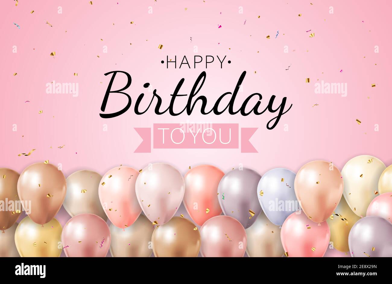 Realistic 3d balloon background for party, holiday, birthday, promotion ...