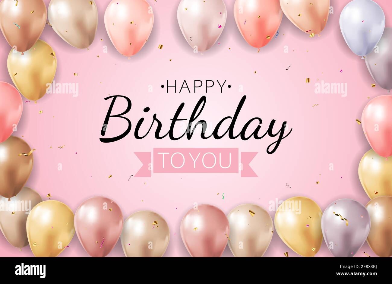 Realistic 3d balloon background for party, holiday, birthday, promotion ...