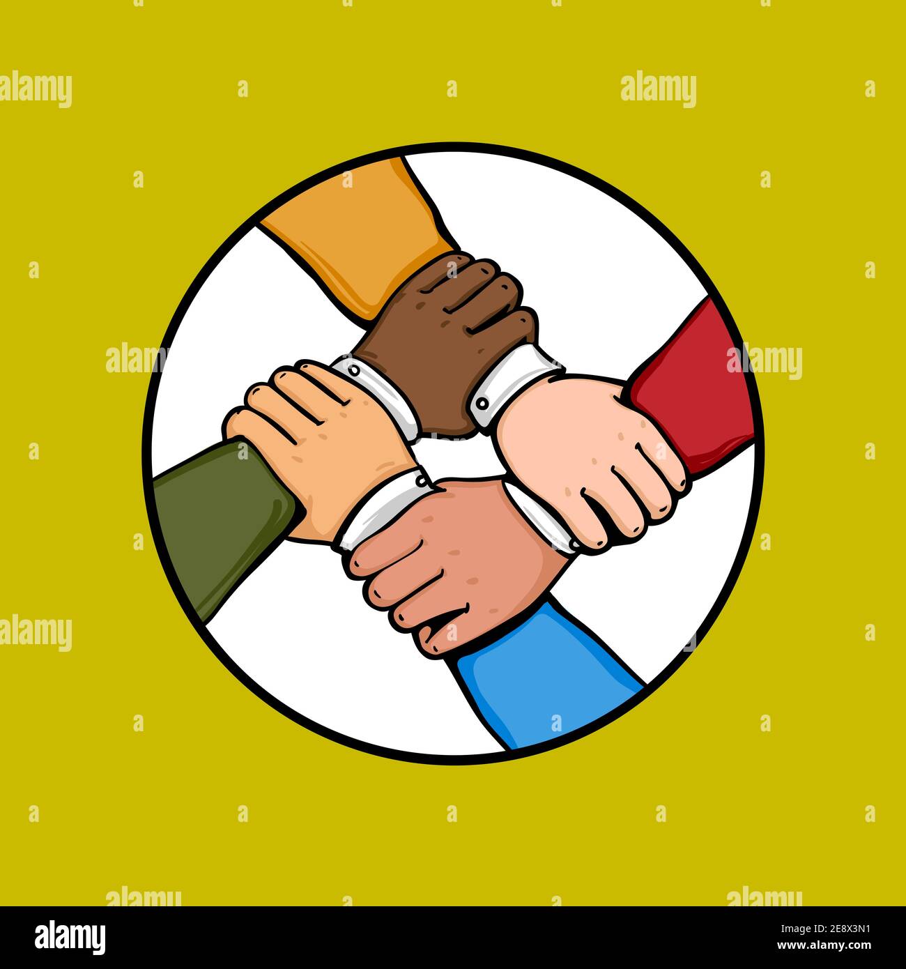 Multicultural business handshake Stock Vector Images - Alamy
