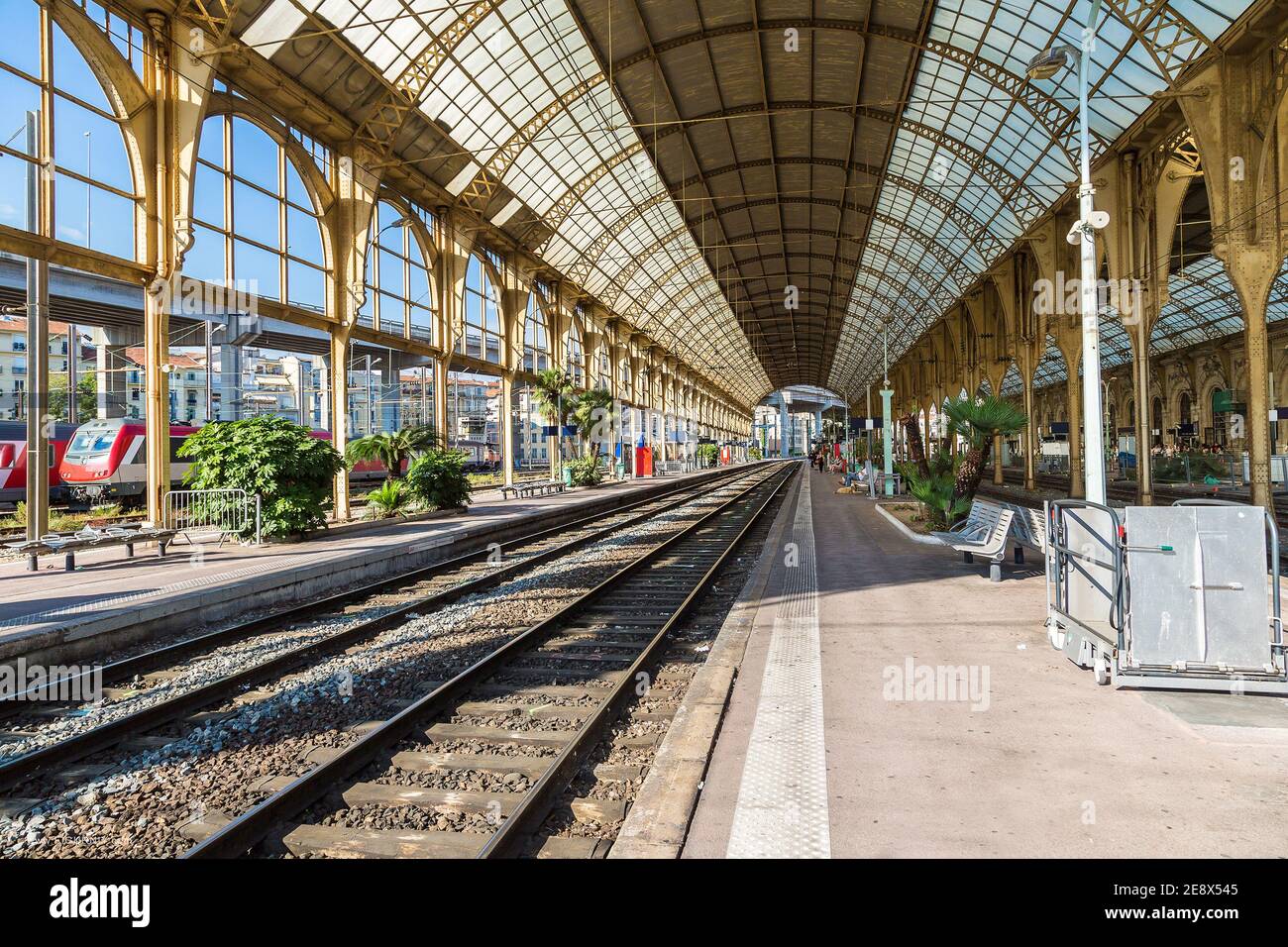Train station in Nice in a beautiful summer day, France Stock Photo - Alamy