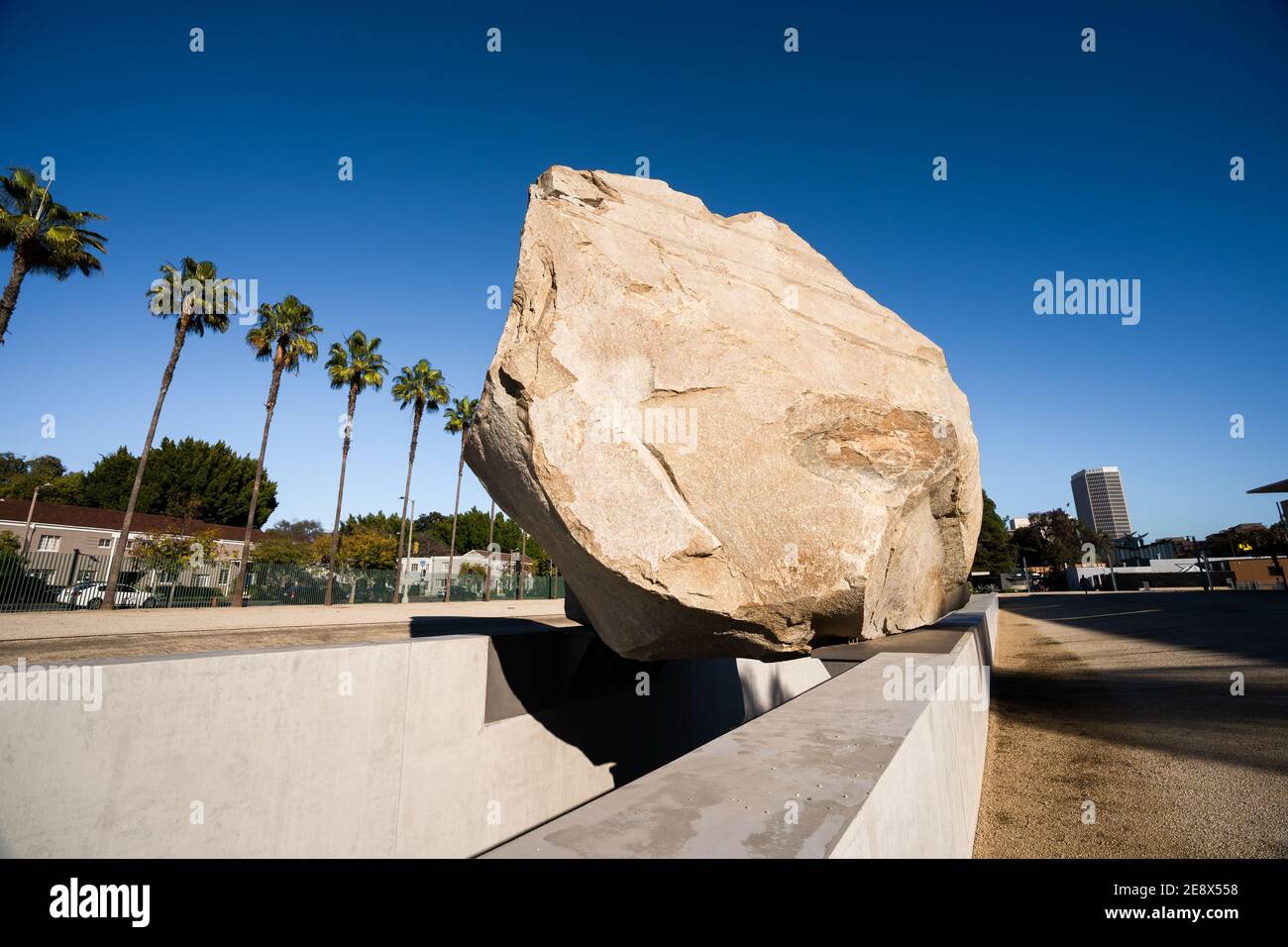 Stone monumental sculpture in Los Angeles Contemporary Art Museum ...
