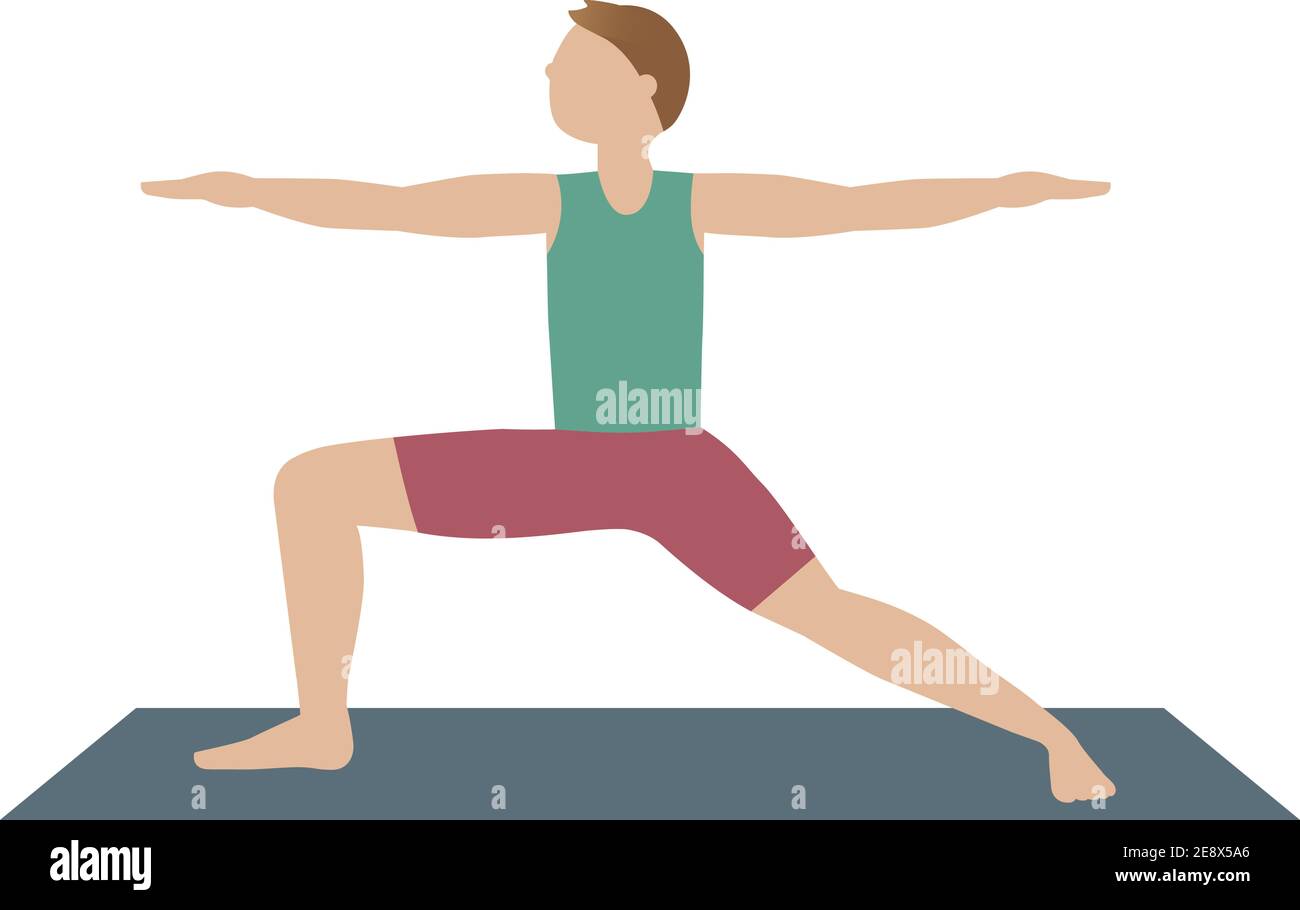 Man doing yoga exercise - illustration Stock Vector Image & Art - Alamy