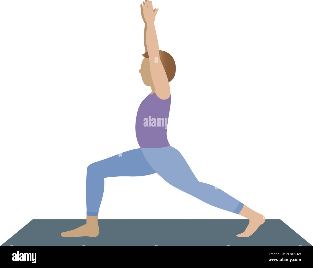 Doing yoga exercises asana Cut Out Stock Images & Pictures - Alamy