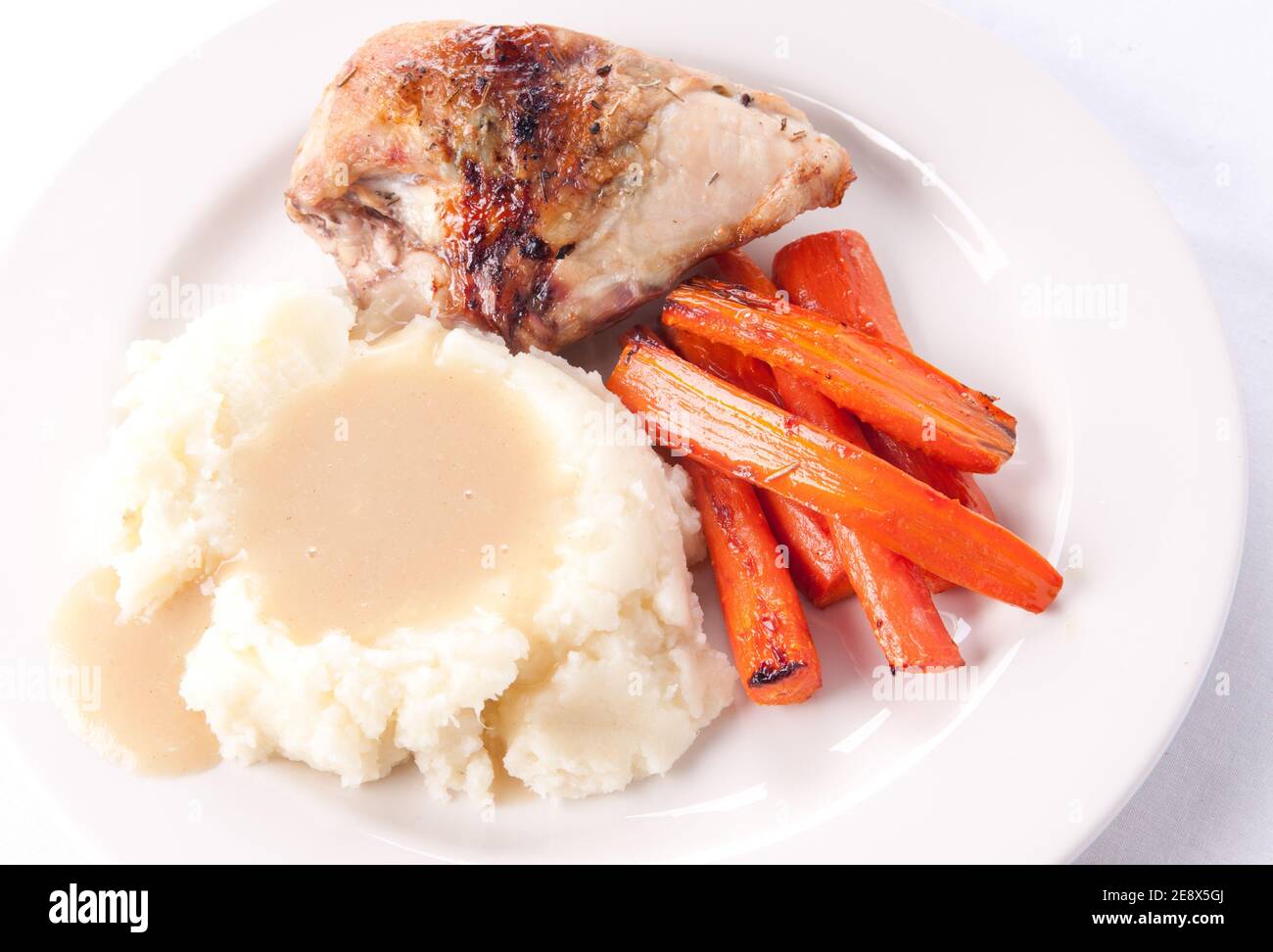 roast chicken with mashed potatoes Stock Photo - Alamy