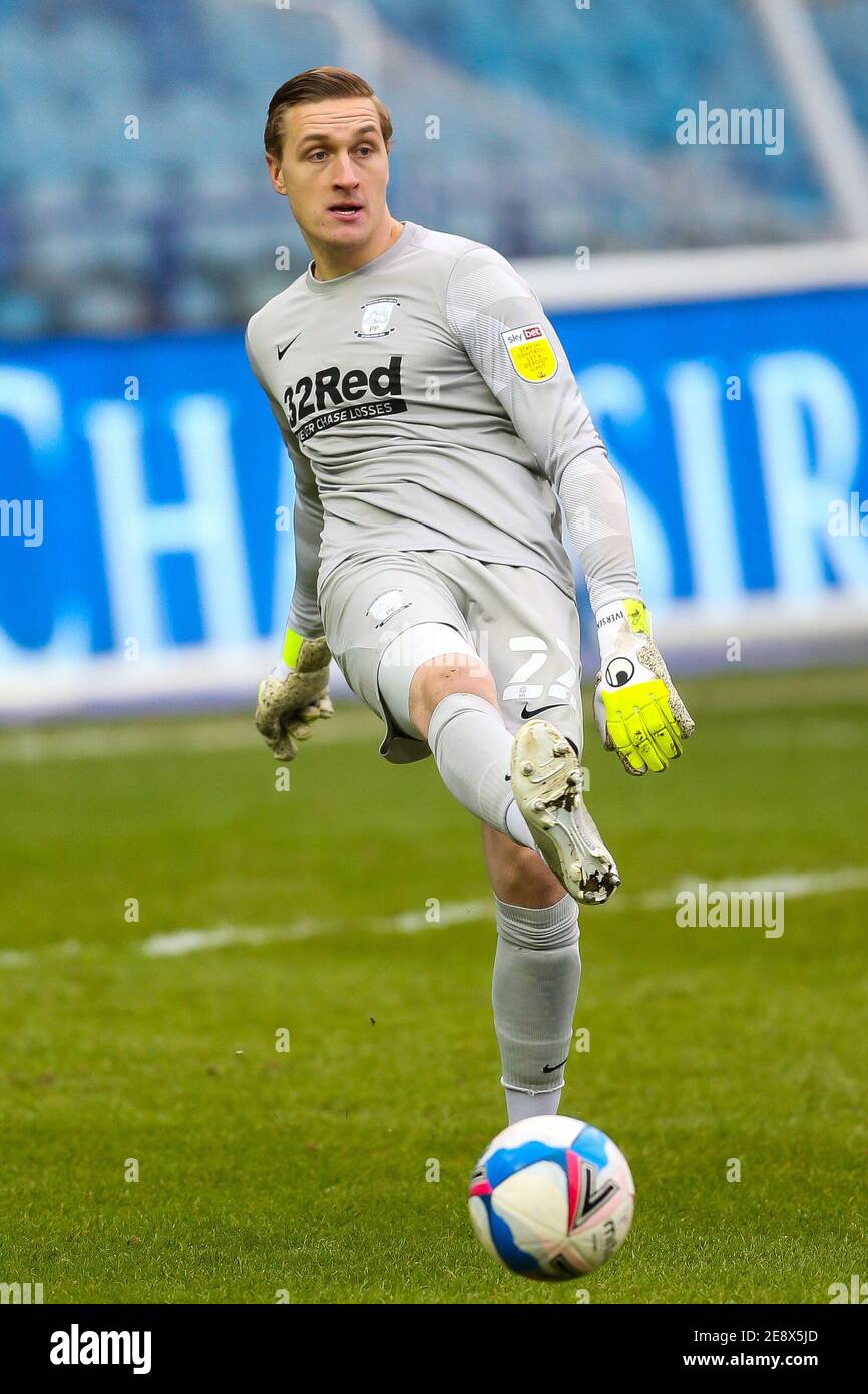 Preston North End goalkeeper Daniel Iversen during the Sky Bet ...
