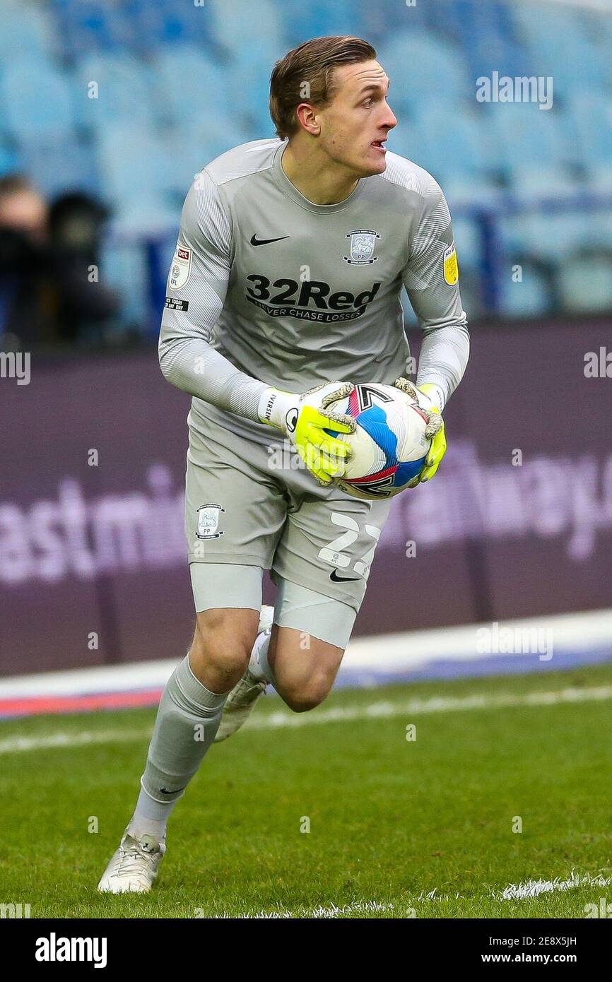 Preston North End goalkeeper Daniel Iversen during the Sky Bet ...