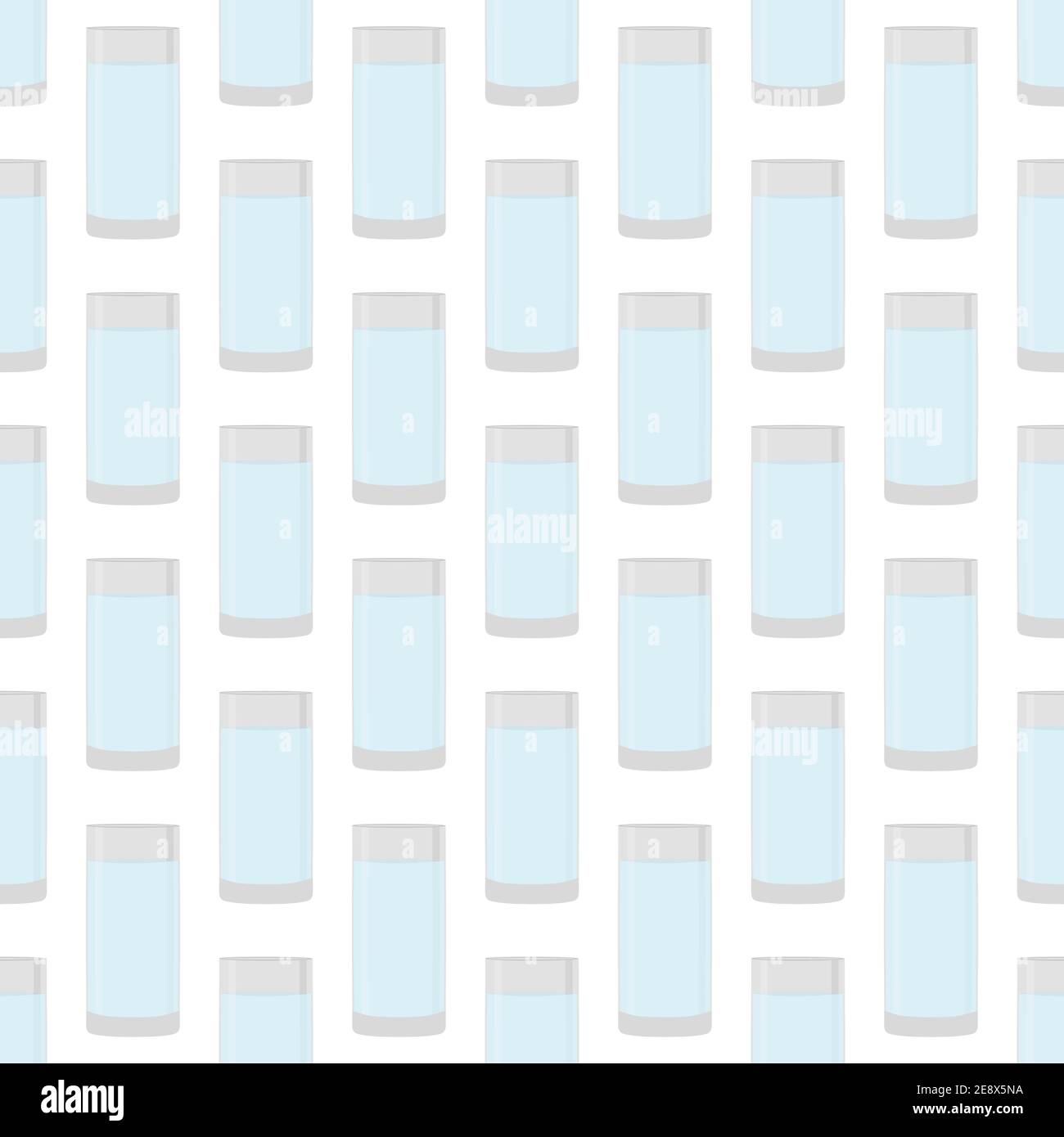 Illustration on theme colored set identical types glass cups for ...