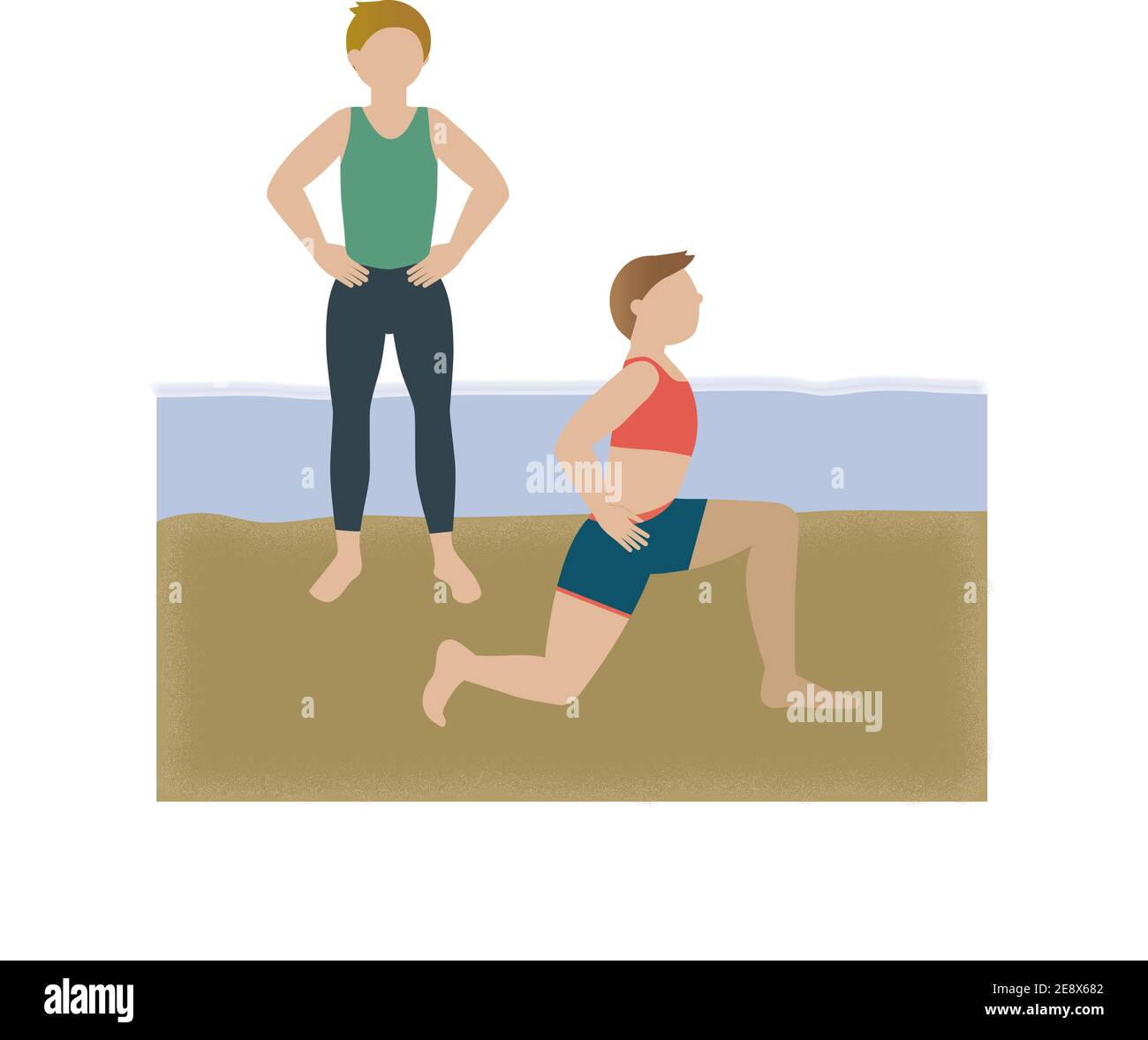 Woman doing lunges exercises hi-res stock photography and images - Alamy