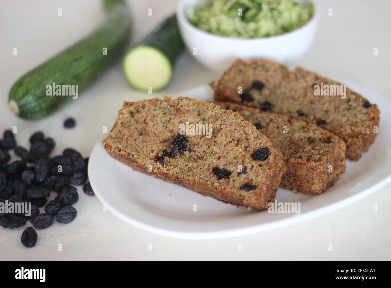 Zucchini raisin bread. Its a soft and moist quick bread made of ...