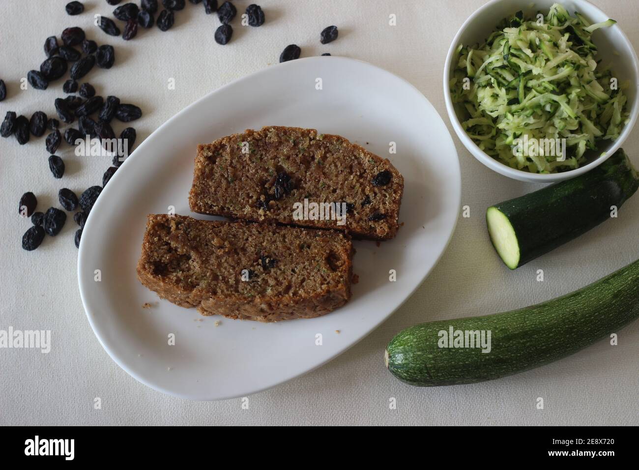Zucchini raisin bread. Its a soft and moist quick bread made of ...