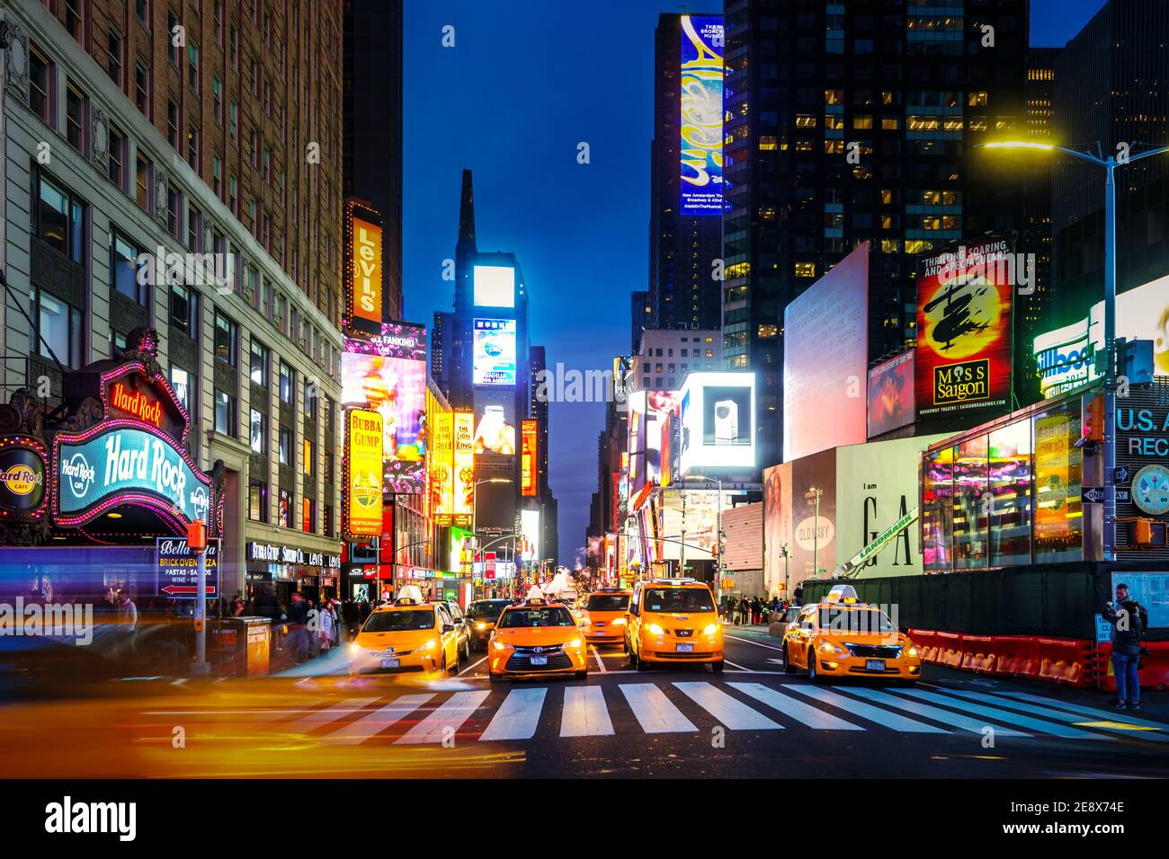 Street at Times Square, New York City, USA Stock Photo - Alamy