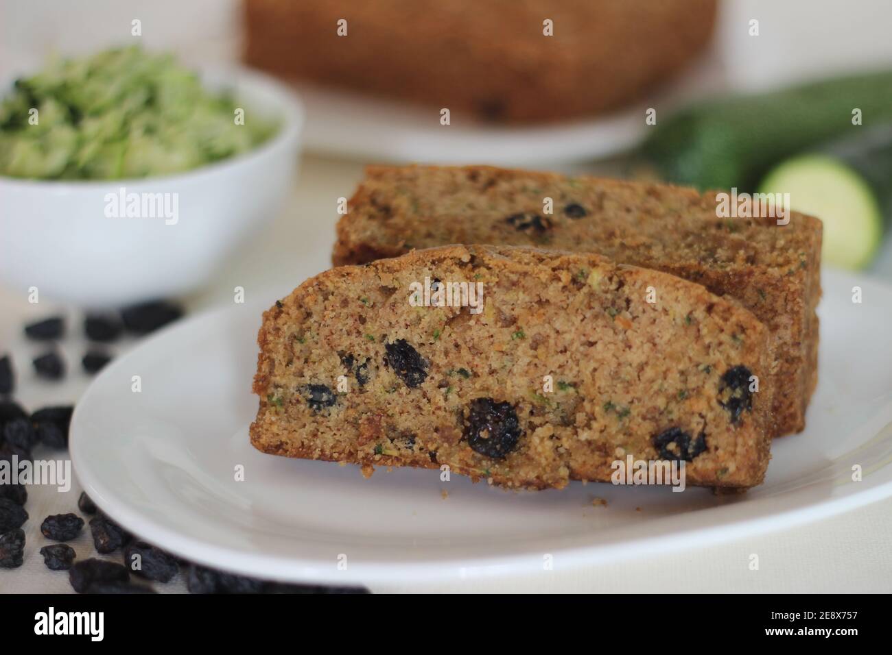 Zucchini raisin bread. Its a soft and moist quick bread made of ...