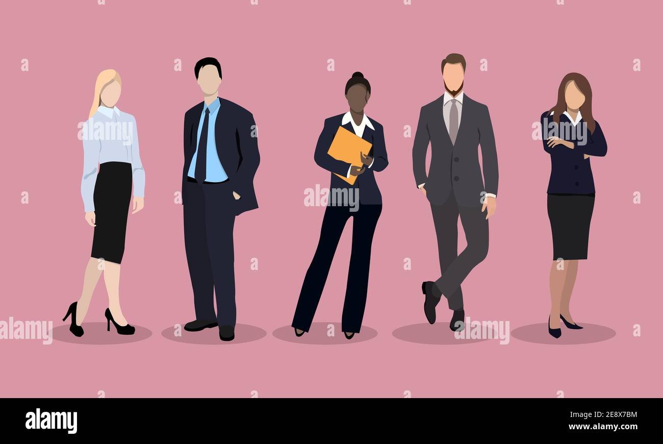 Female led team Stock Vector Images - Alamy