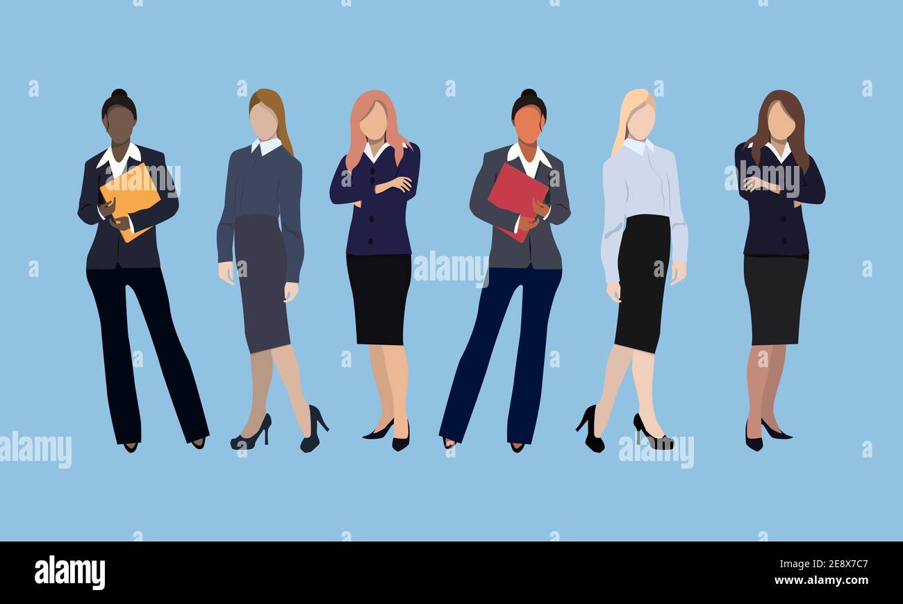 Vector illustration. Business characters set. International business ...