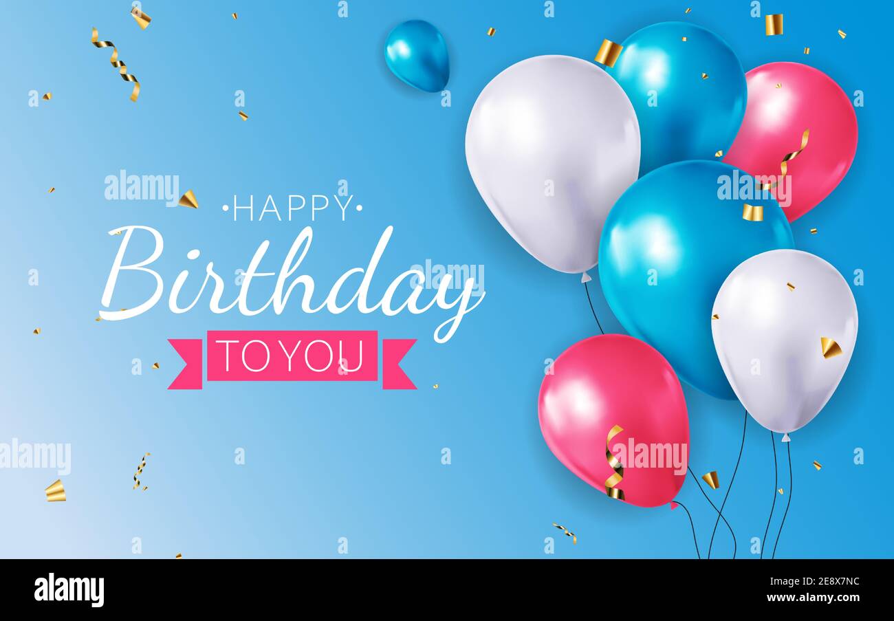 Realistic 3d balloon background for party, holiday, birthday, promotion ...