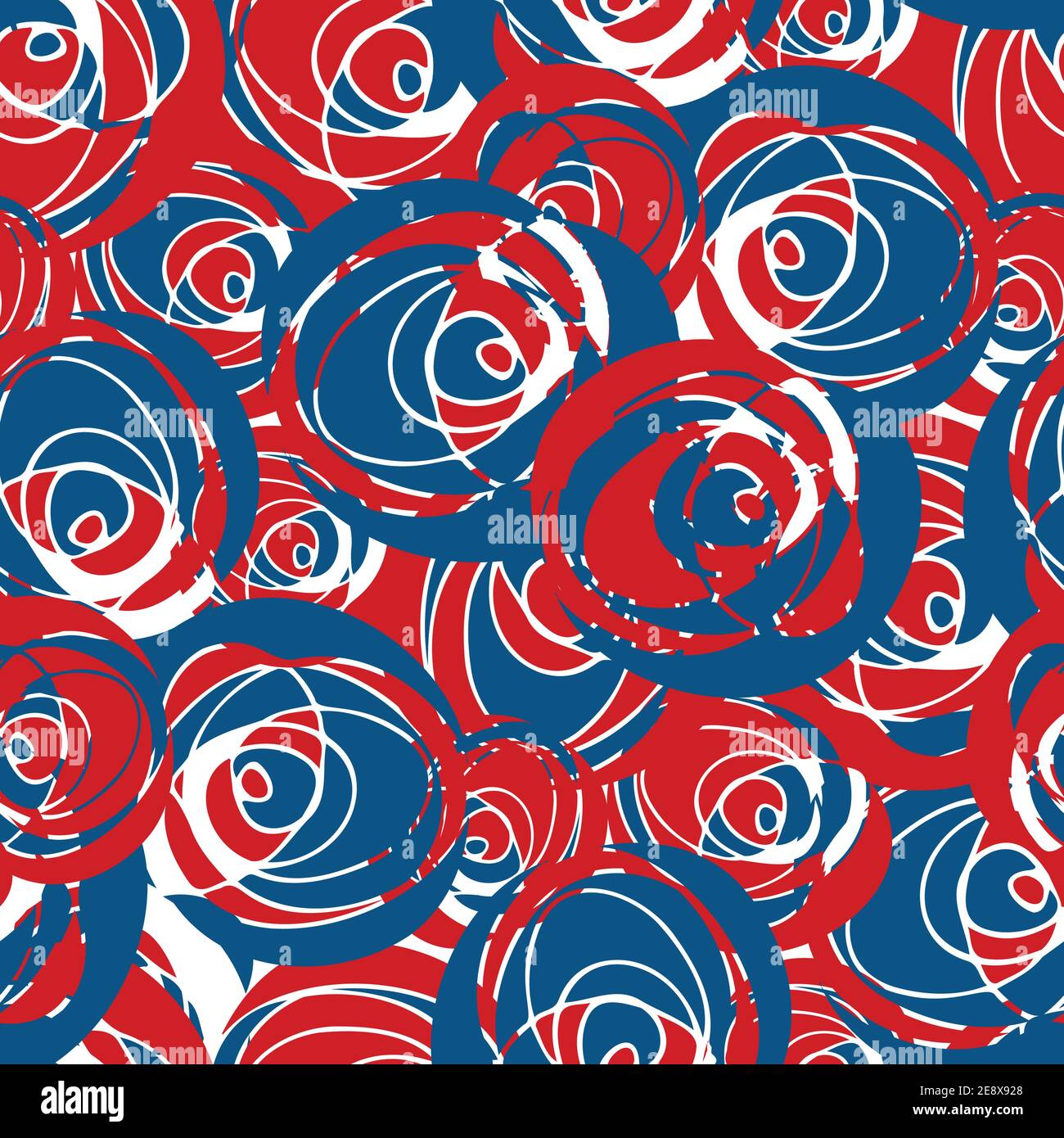 Abstract paint dab circle vector seamless pattern background. Backdrop ...