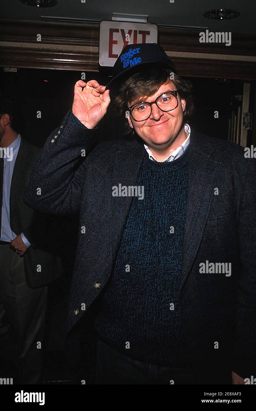 Michael Moore 1990 Credit: Ralph Dominguez/MediaPunch Stock Photo - Alamy