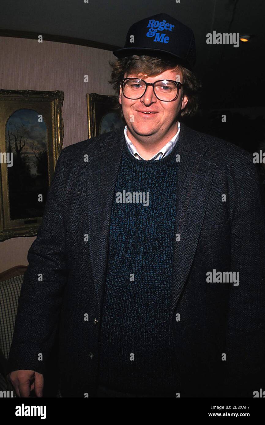 Michael Moore 1990 Credit: Ralph Dominguez/MediaPunch Stock Photo - Alamy