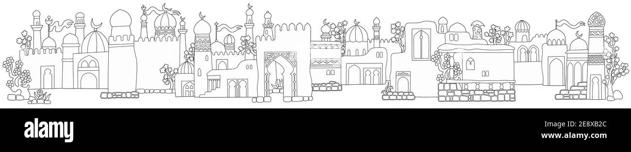 Vector east cartoon buildings Stock Vector Image & Art - Alamy