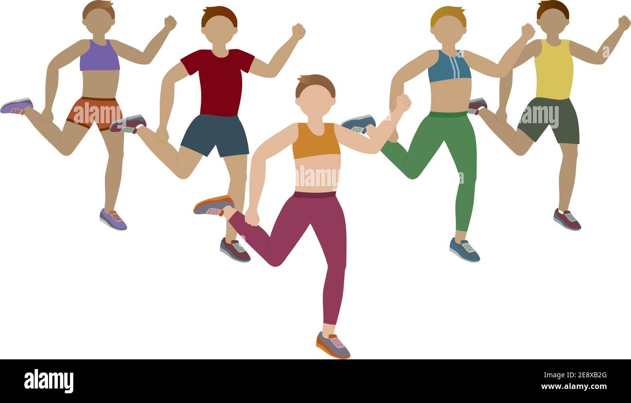 Group doing hip-hop exercises - illustration Stock Vector Image & Art ...
