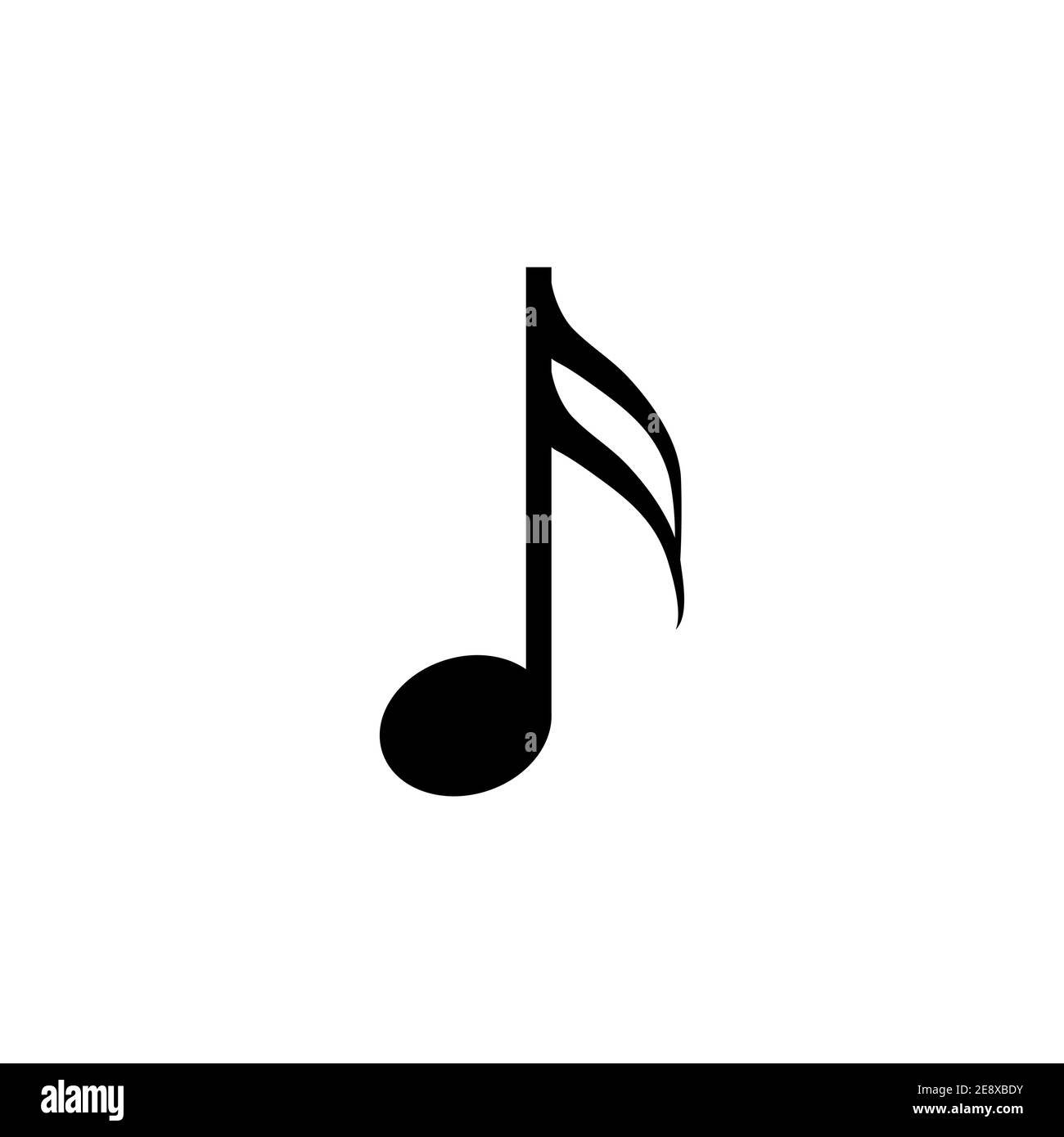Music note vector sound icon. Flat music note isolated illustration ...