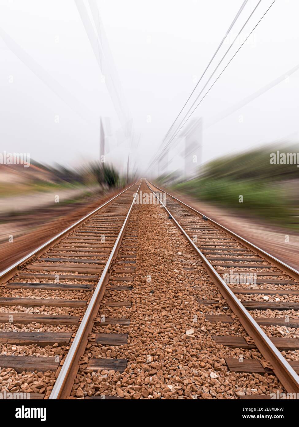 The railway siding, the railway track of transportation Stock Photo - Alamy