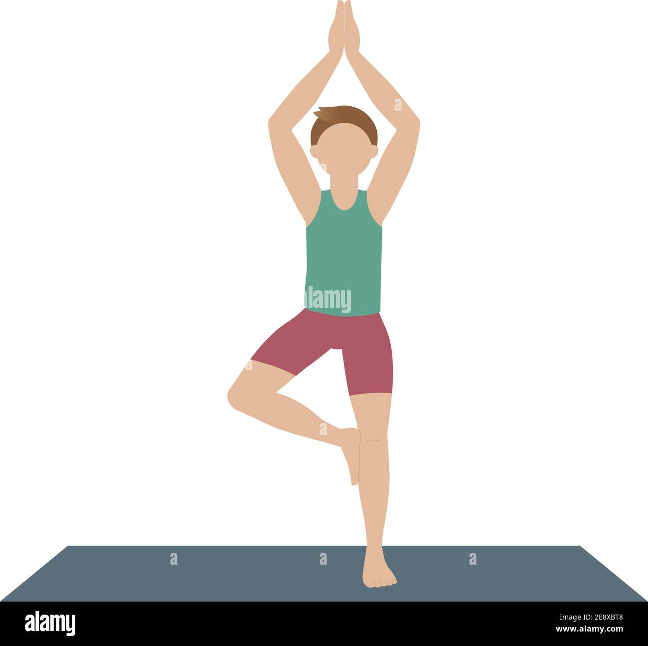 Man doing yoga exercise - illustration Stock Vector Image & Art - Alamy