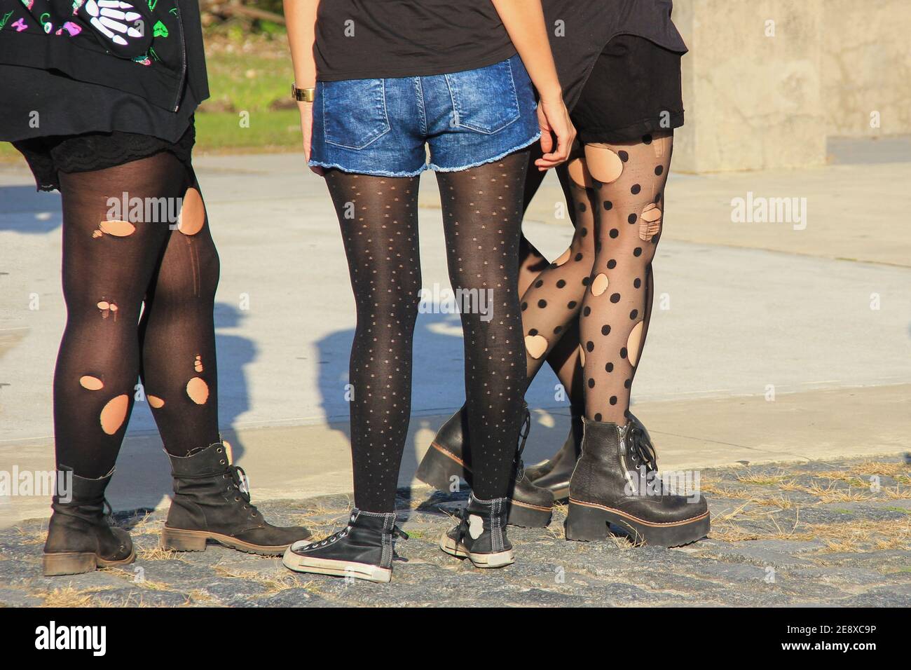 Teenagers Urban Diversity Lifestyle.Casual Youth Subculture Style ...