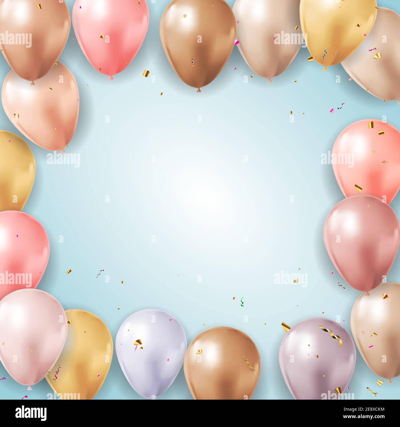 Realistic 3d balloon background for party, holiday, birthday, promotion ...