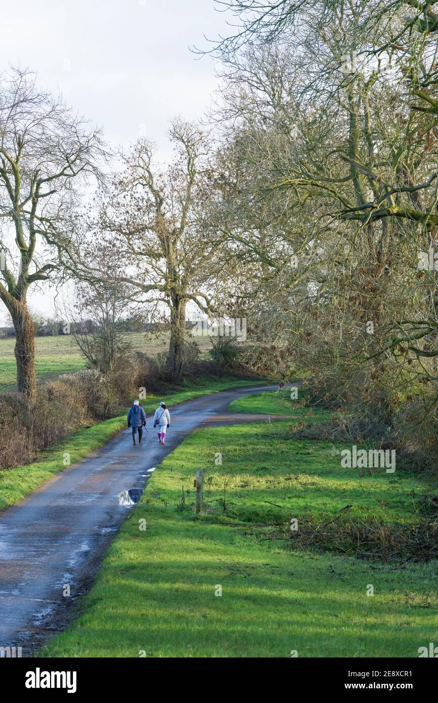 Wet country lane hi-res stock photography and images - Alamy