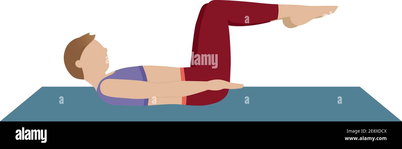 Woman doing floor exercises - illustration Stock Vector Image & Art - Alamy