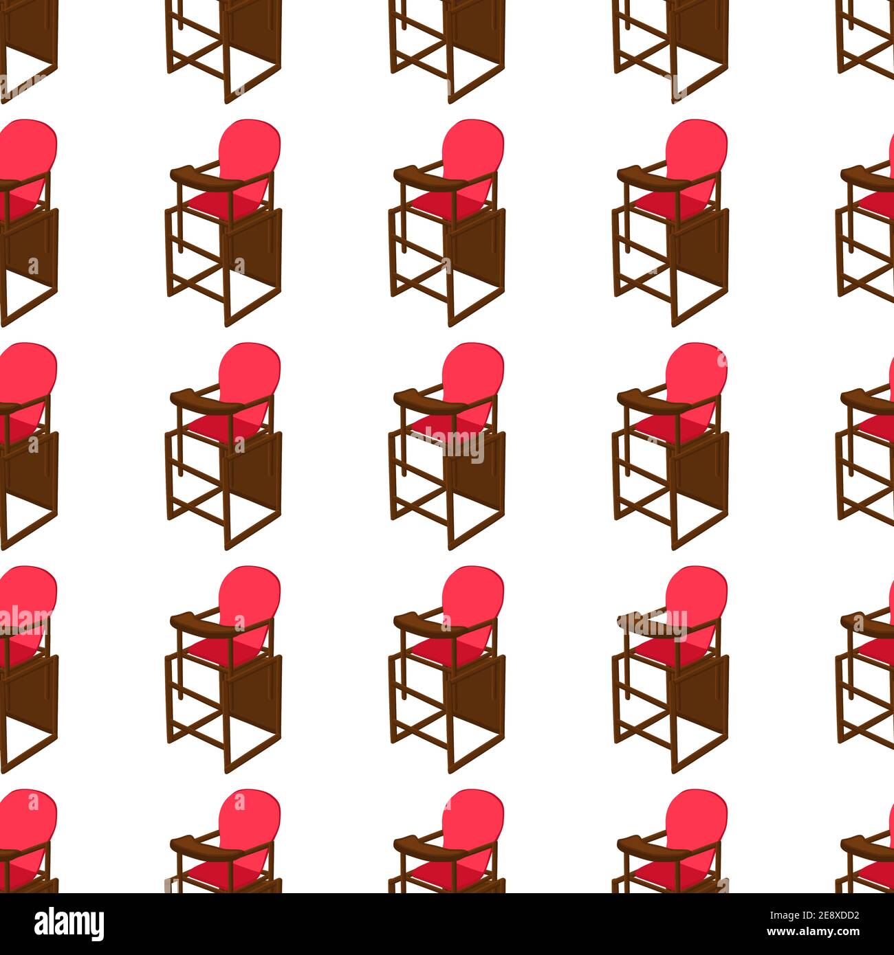 Illustration on theme colorful modern child high chair for baby feeding ...