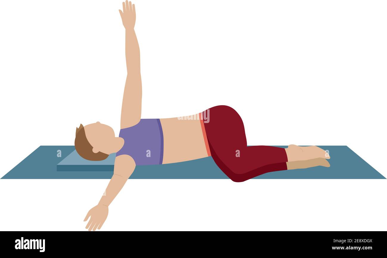 Woman doing floor exercises - illustration Stock Vector Image & Art - Alamy