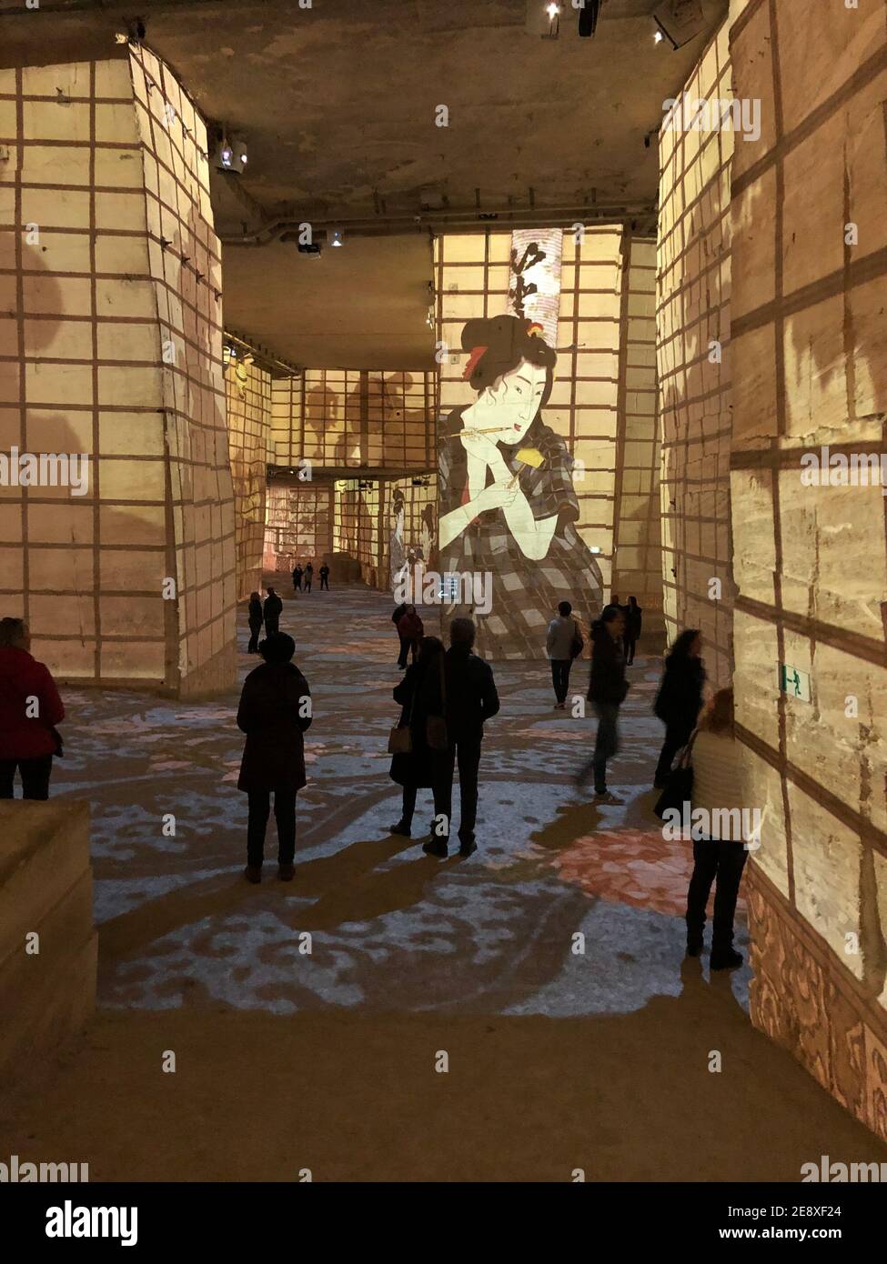 Digital artshow inside a quarry Stock Photo - Alamy