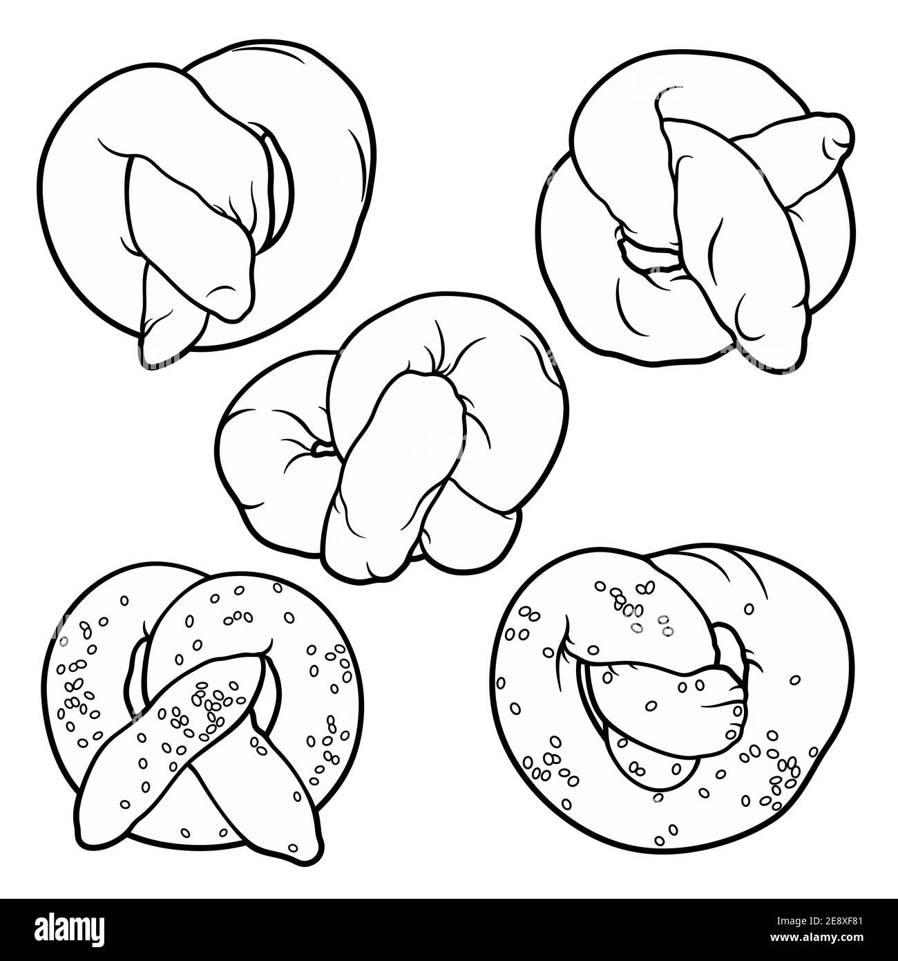 Dough bread cartoon vector Black and White Stock Photos & Images - Alamy