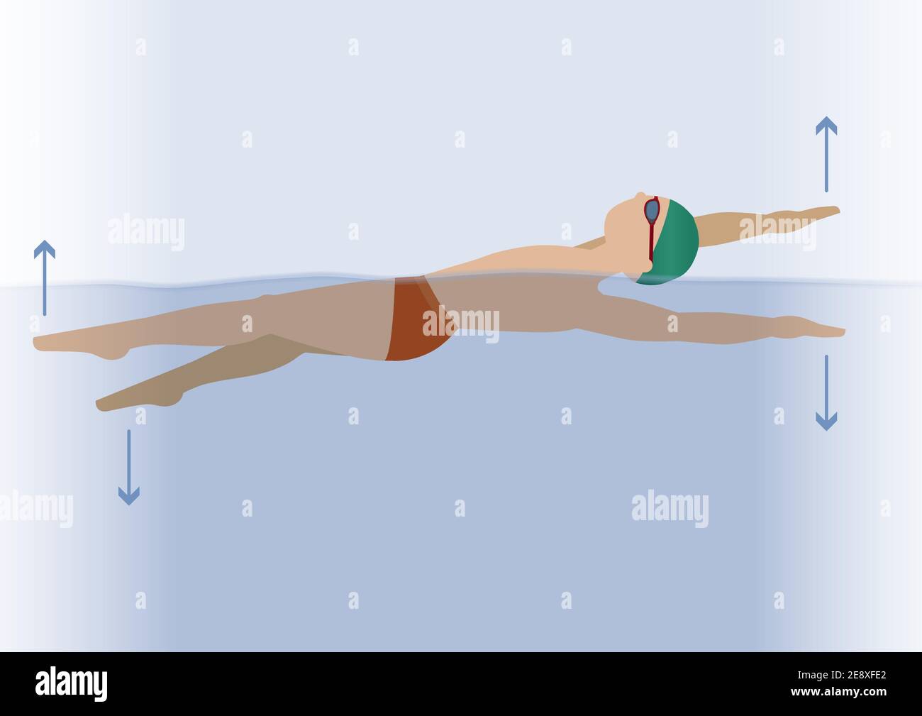 Swim backstroke Stock Vector Images - Alamy