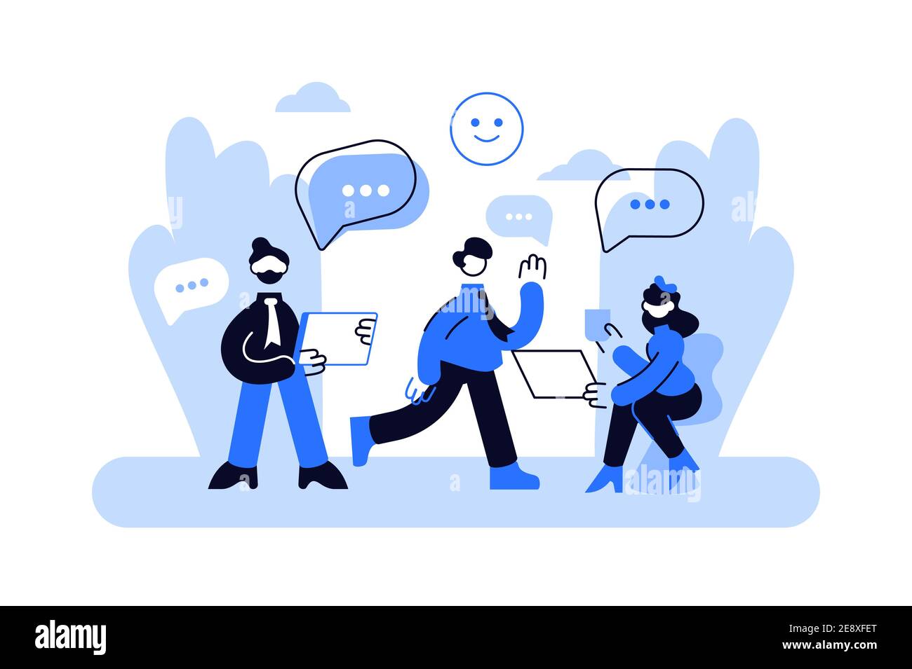 Customer support worker male Stock Vector Images - Alamy