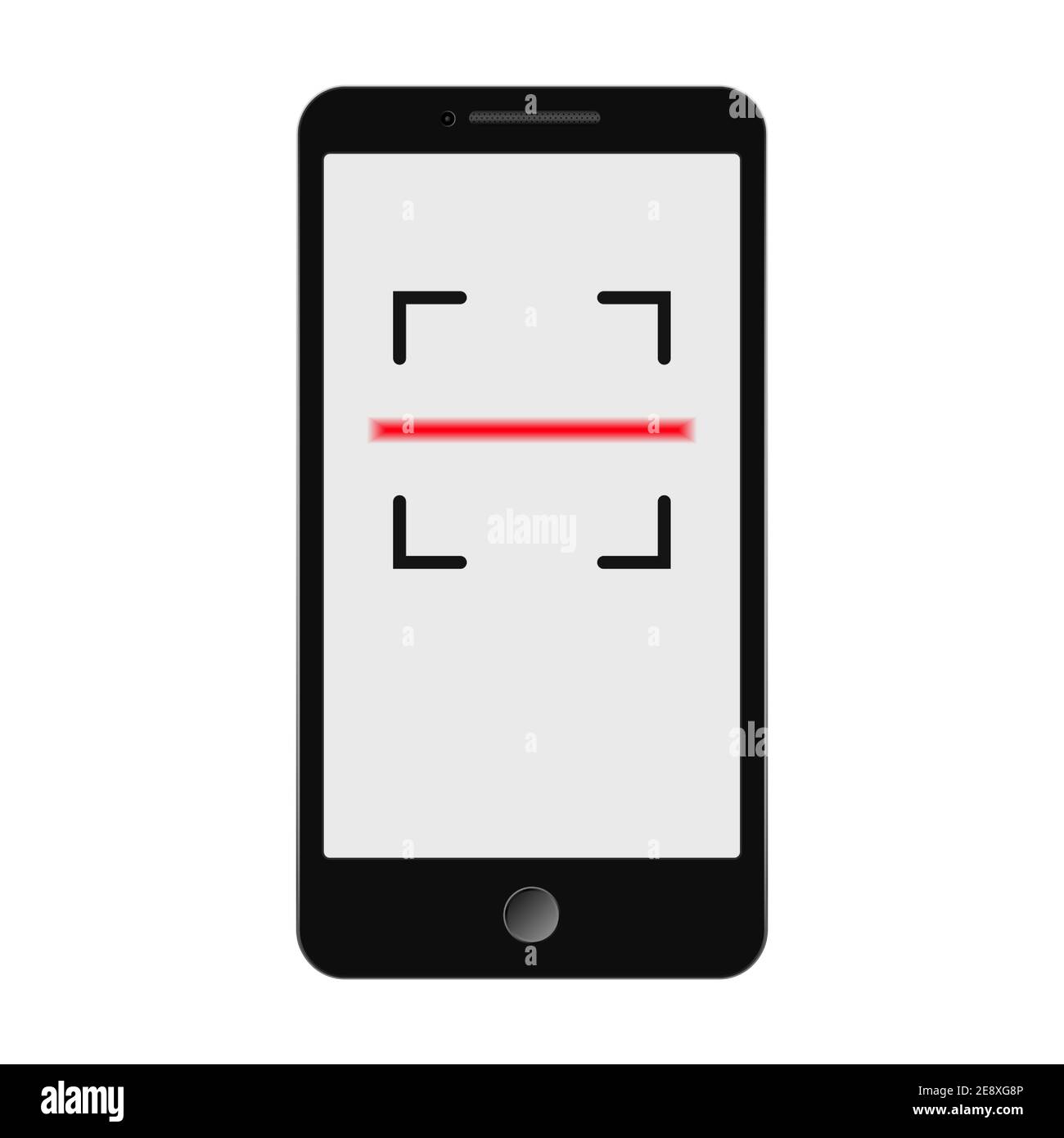 Scanning concept using phone. Smartphone scan icon. Vector illustration ... Scanning concept using phone. Smartphone scan icon. Vector illustration ...