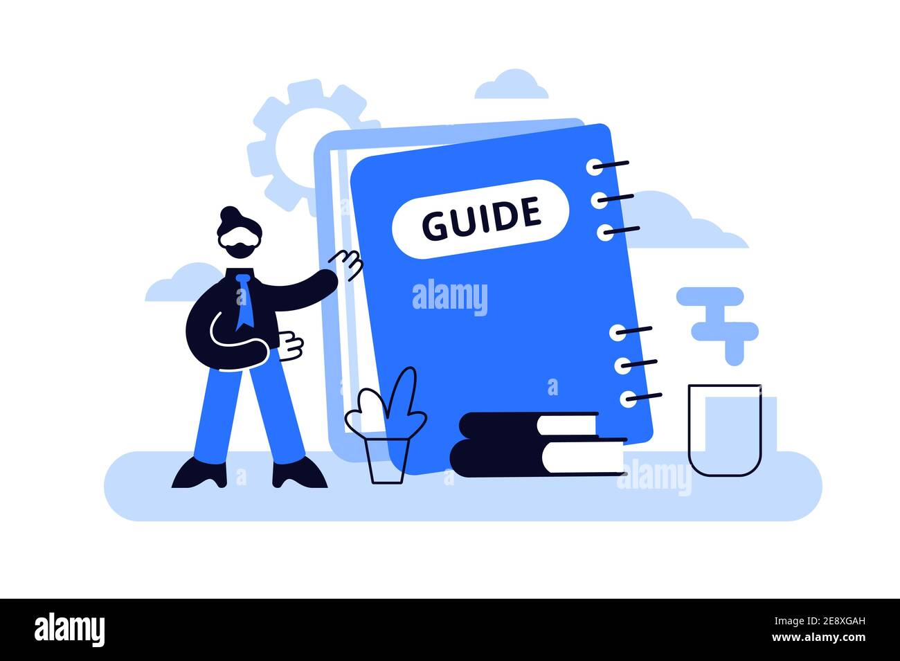 Guide vector illustration. Flat tiny technical FAQ information persons ... Guide vector illustration. Flat tiny technical FAQ information persons ...