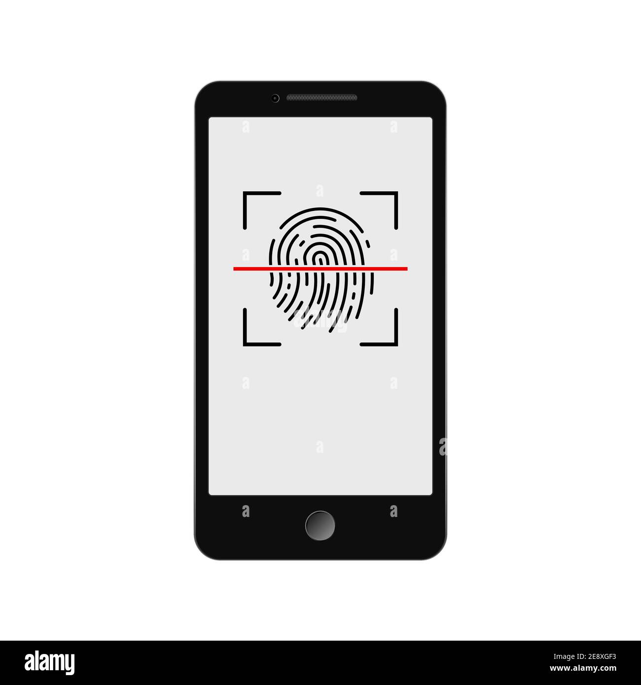 Biometrics smart phone Stock Vector Images - Alamy