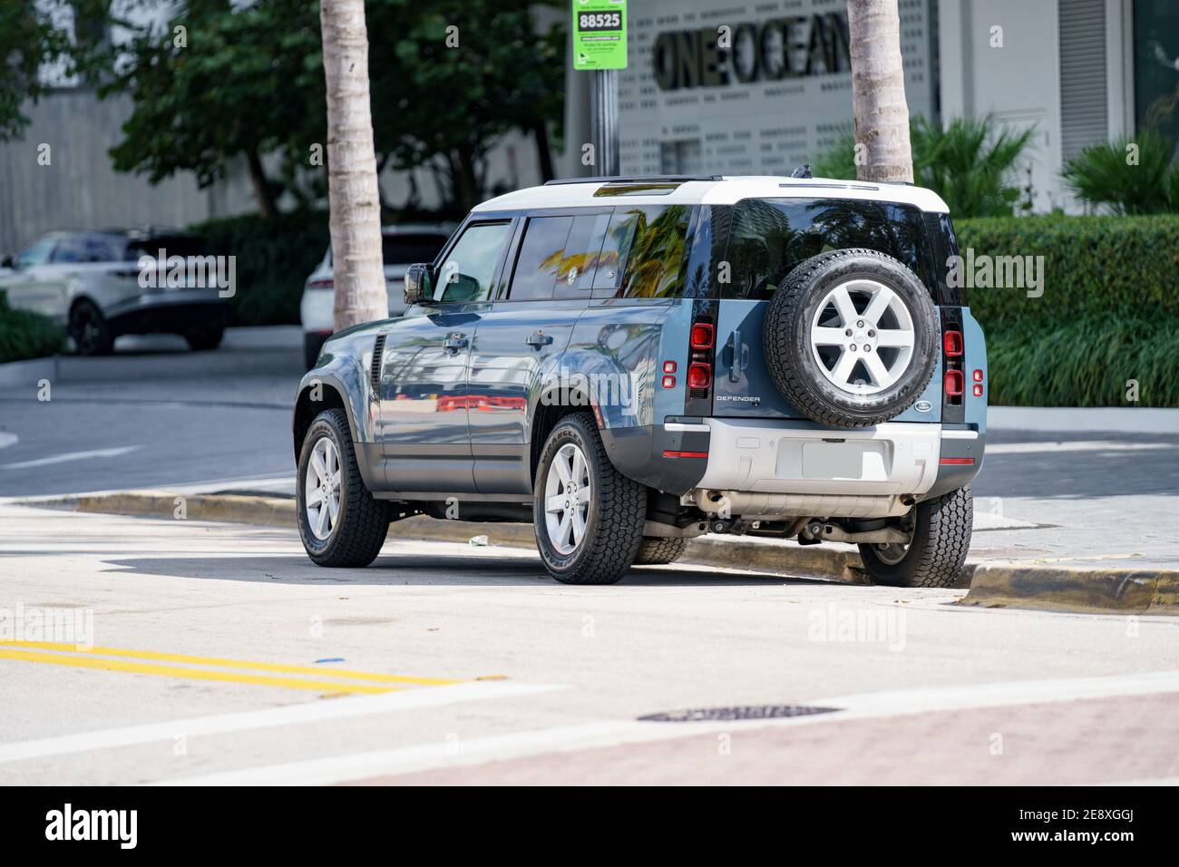 2020 2021 Land Rover Defender vehicle rear drivers quarter photo Stock ...