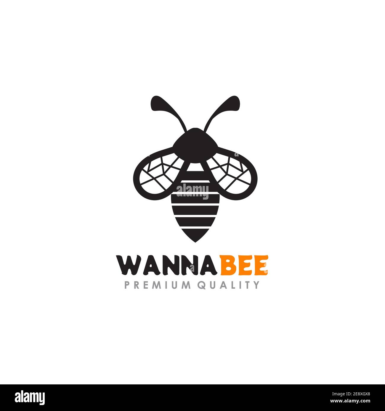 Single black bee logo icon design vector template Stock Vector Image ...