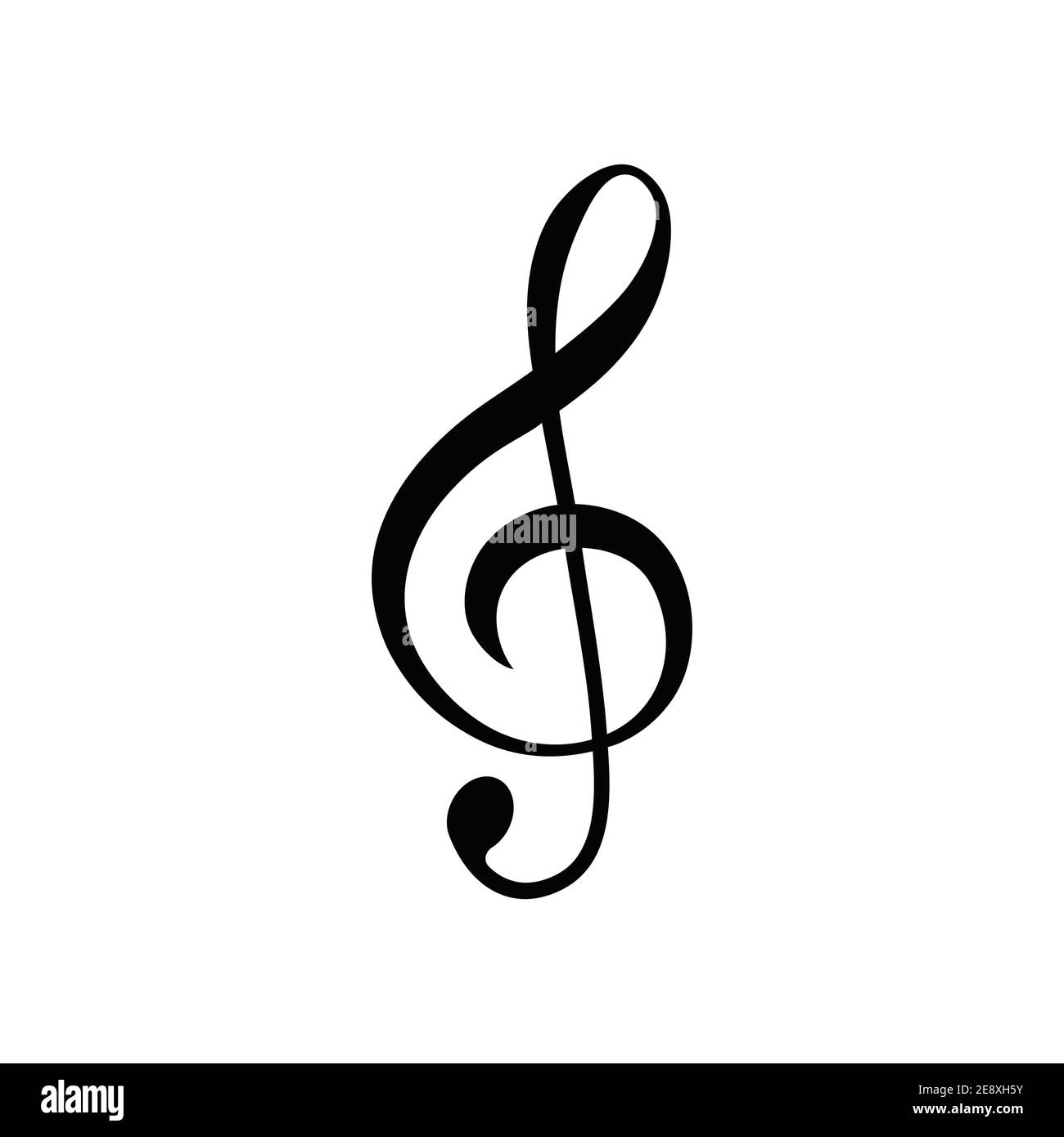 Music note vector sound icon. Flat music note isolated illustration ...