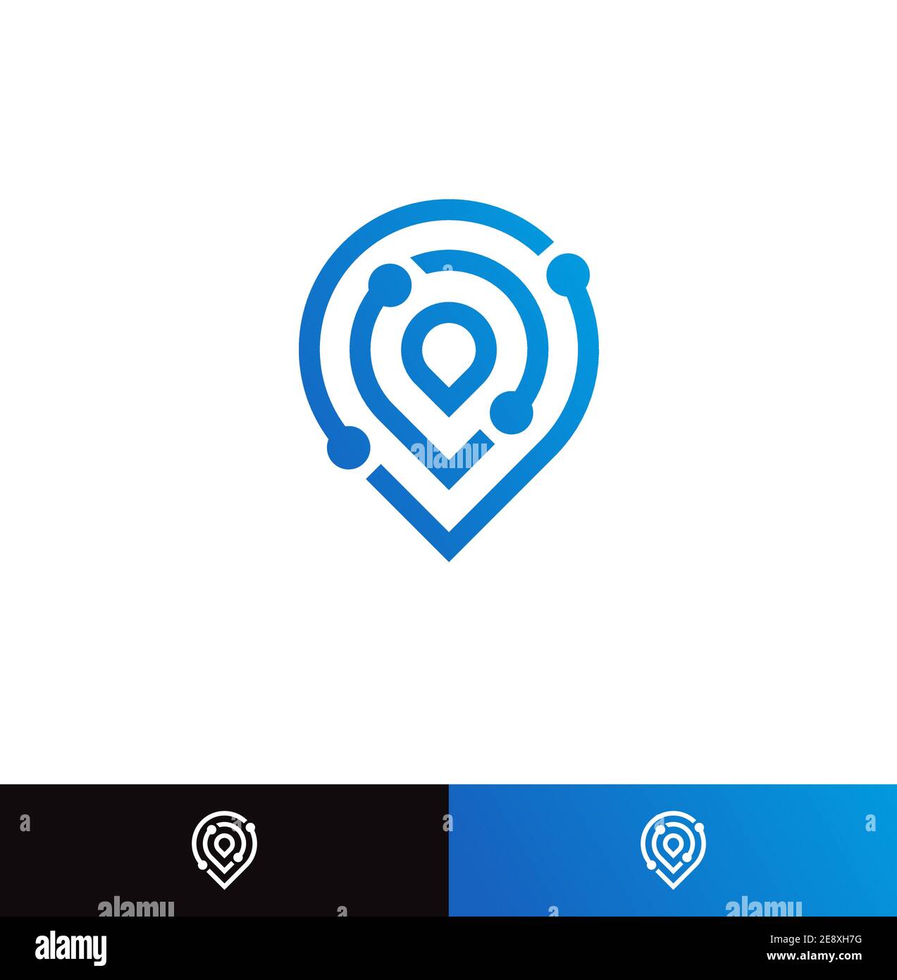 Search engine tech logo concept, vector logotype template Stock Vector ...