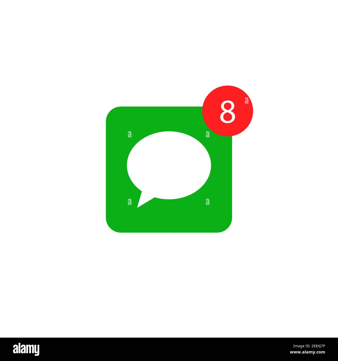 Message notification alert icon. Bell mobile bubble new message symbol ...