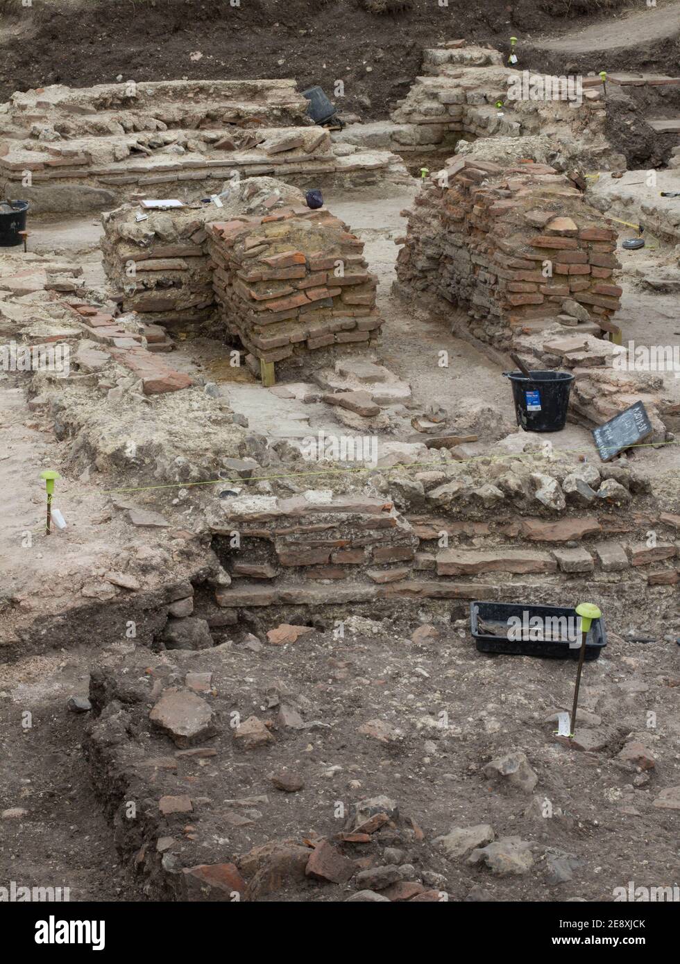 Uni of Reading excavation of the bath house at the Roman town of ...