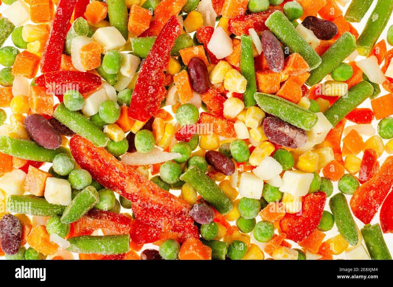 Mix of brightly chopped frozen vegetables. Healthy eating. Photo Stock ...