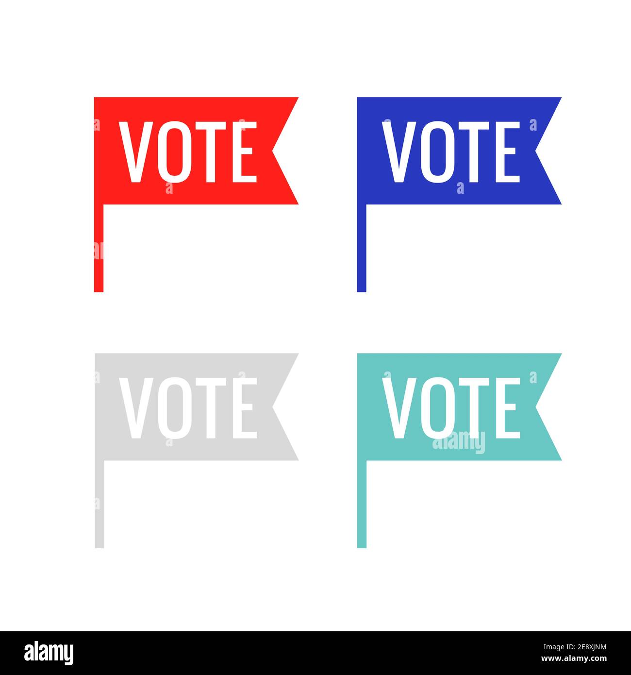 Vote vector sticker flag icon. Government presidential sign symbol ...